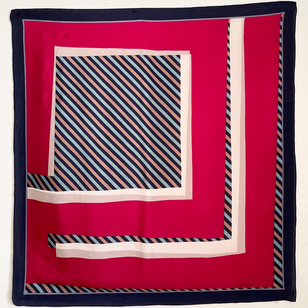 Vintage Pierre Cardin Silk Scarf Headscarf Neckscarf Accessories Women ...