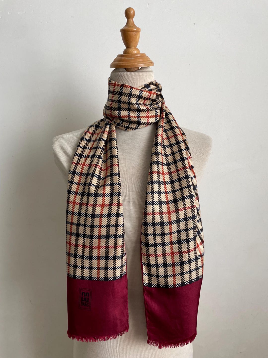 Vintage DAKS Longscarf Silk Scarf Neckscarf Vintage Accessories Women ...