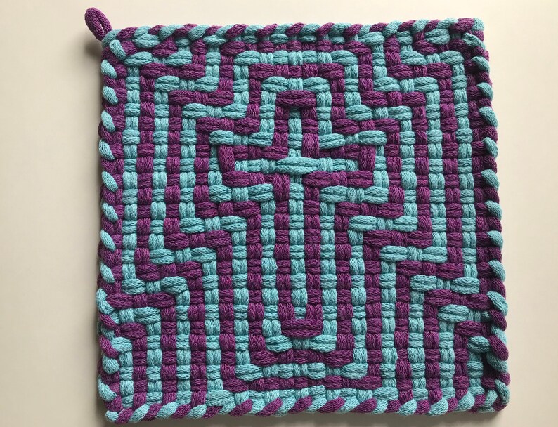 Easter Large 8” Square Trivet / Potholder—“cross 2 Design” -100% Cotton ...