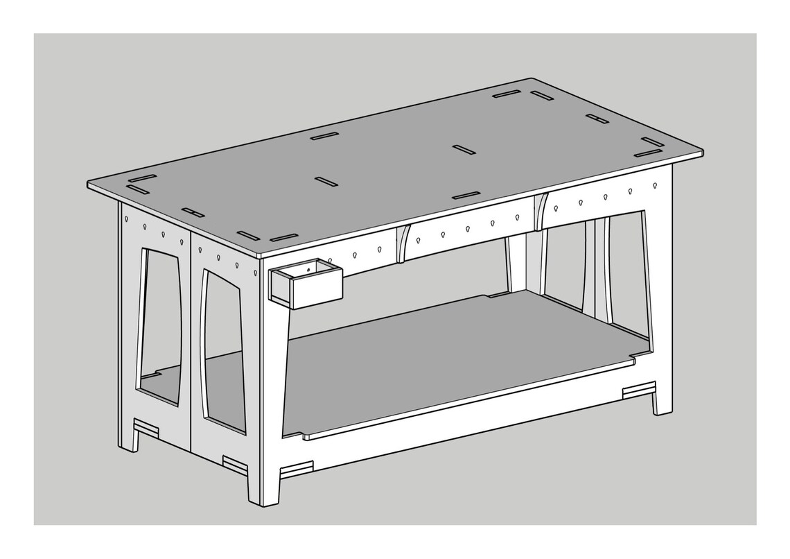 Collapsible Flat-pack Workshop Table/bench - Etsy