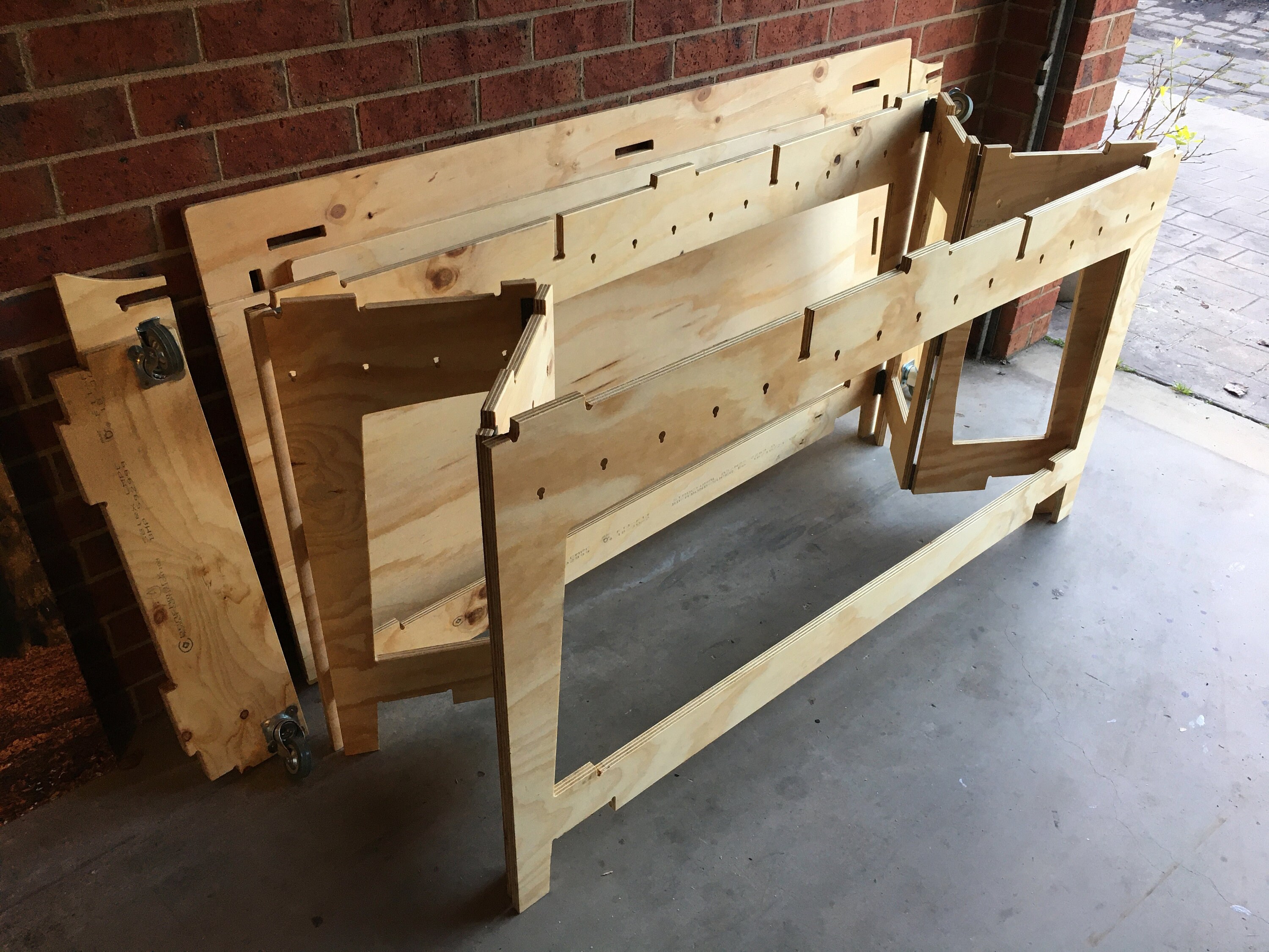 Collapsible Flat-pack Workshop Table/bench - Etsy