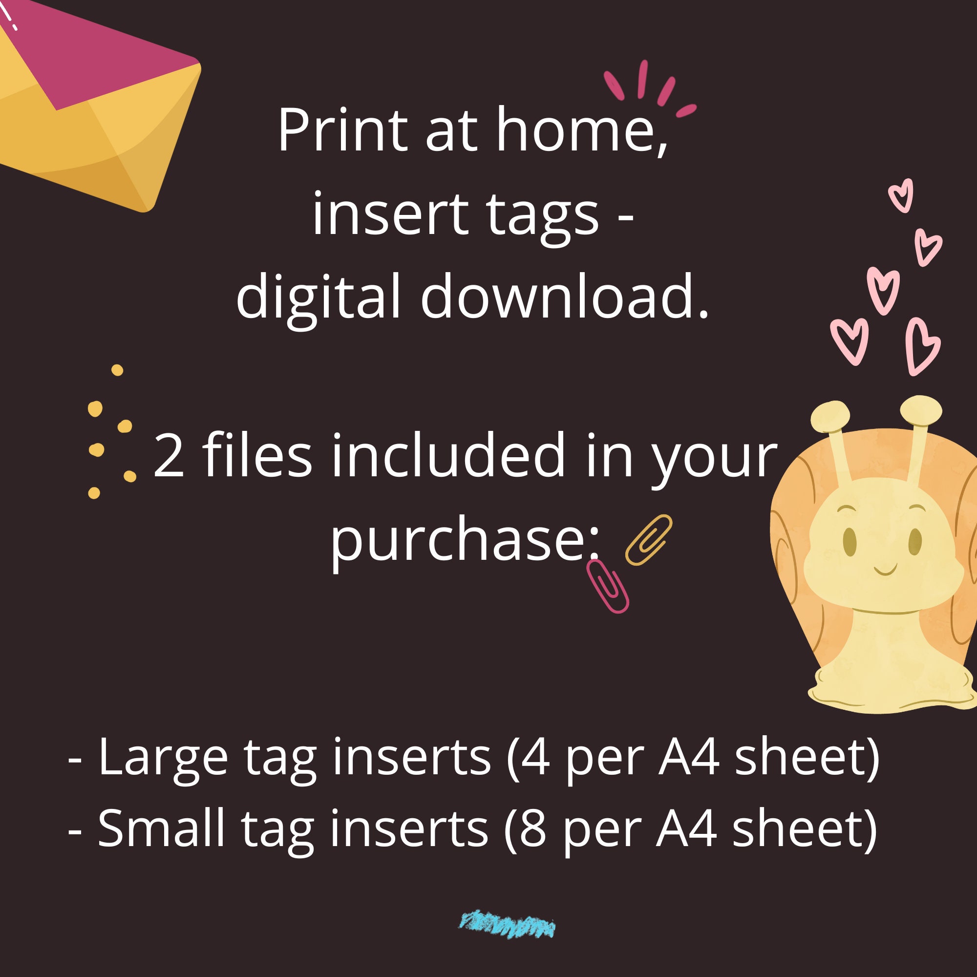 Floral Owls - PDF Digital Download - Print at Home Tag Inserts - Penpal ...