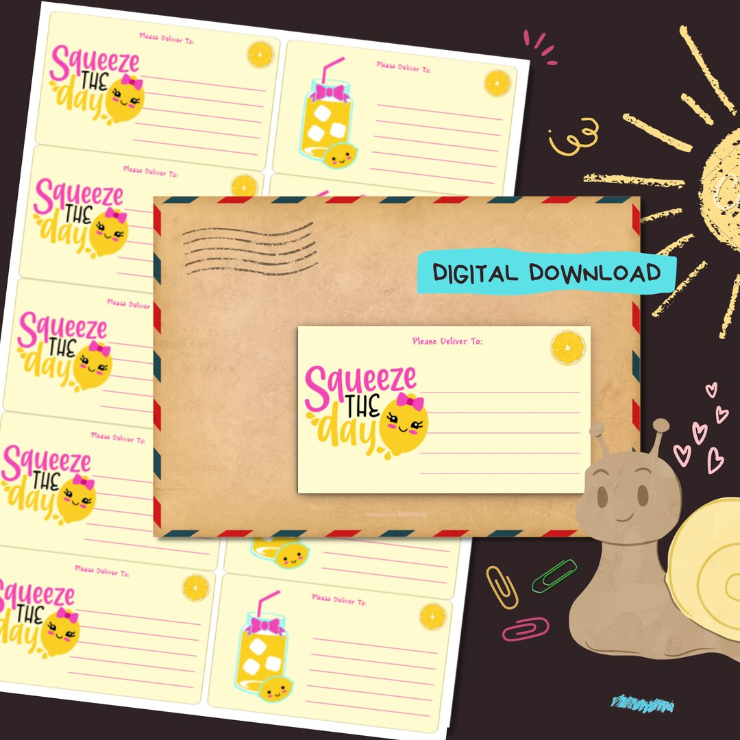 Squeeze the Day - PDF Digital Download - Print at Home Please Deliver ...