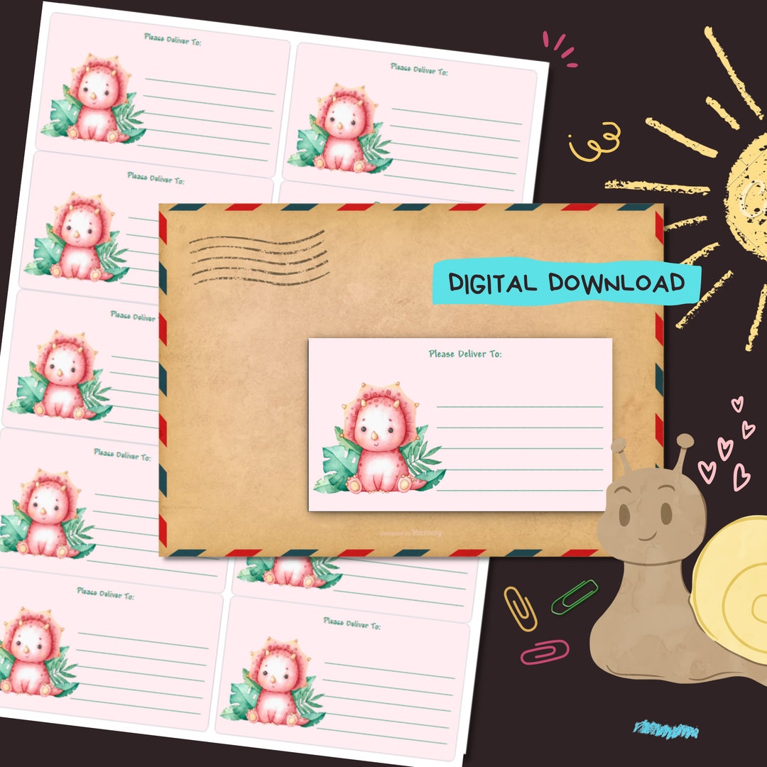 Trinny Triceratops - PDF Digital Download - Print at Home Please ...