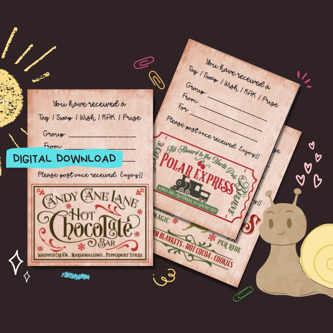 Vintage Christmas Signs PDF Digital Download Print at Home Tag Inserts ...