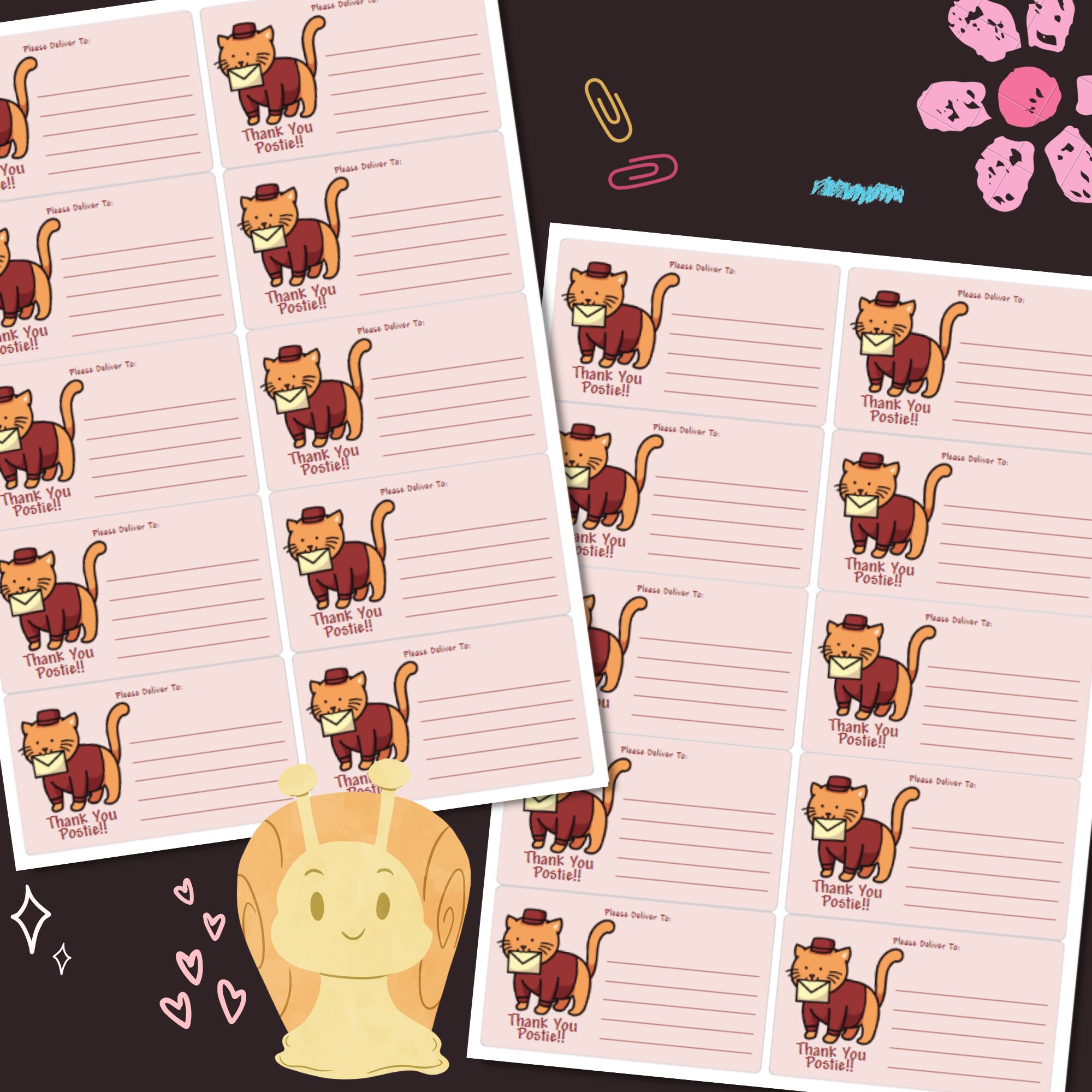 Cat Postie - PDF Digital Download - Print at Home Please Deliver to ...