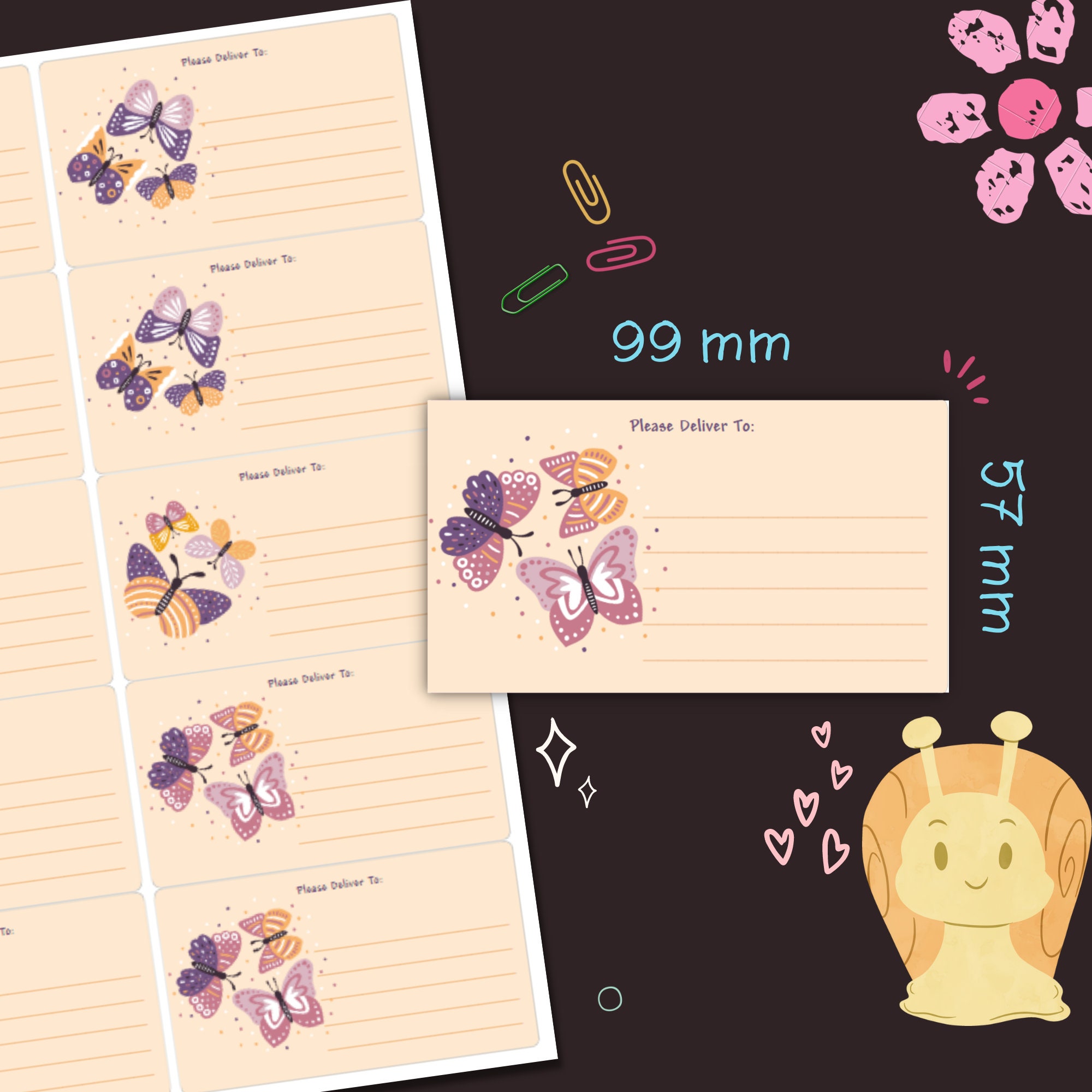 Butterflies - PDF Digital Download - Print at Home Please Deliver to ...