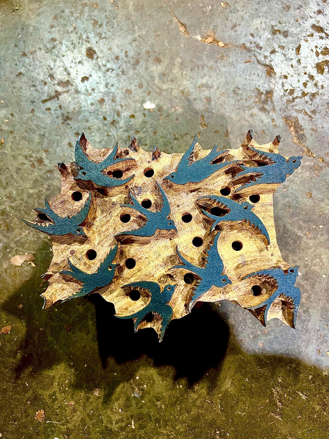 Single Color Block Wooden Single Color Block Sparrow Design Single ...