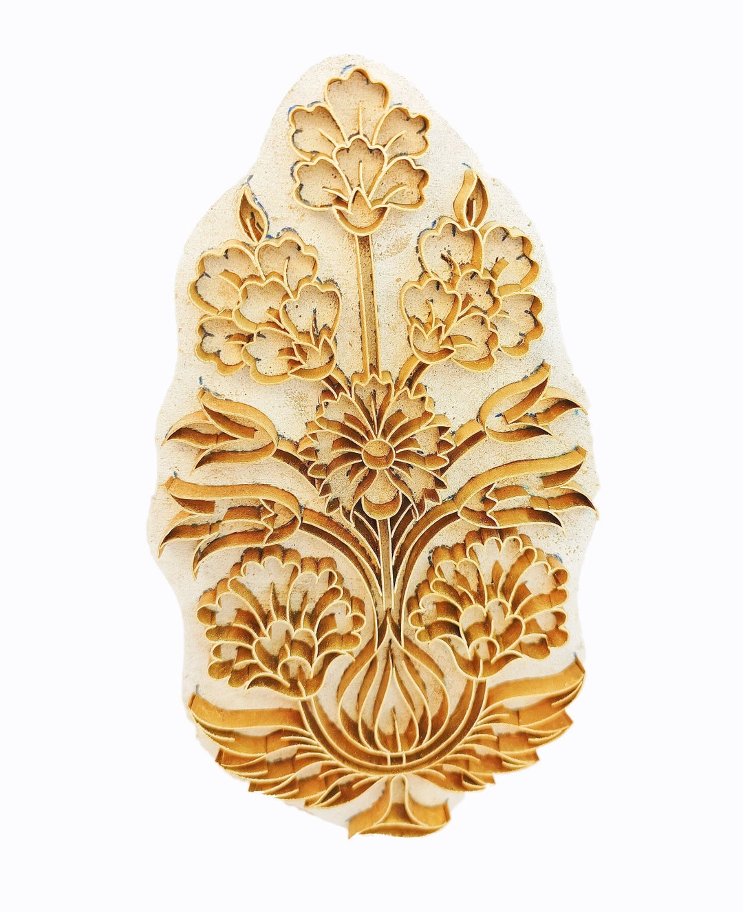 Printing Block, Brass Printing Block, Buta Design Metal Printing Stamp ...