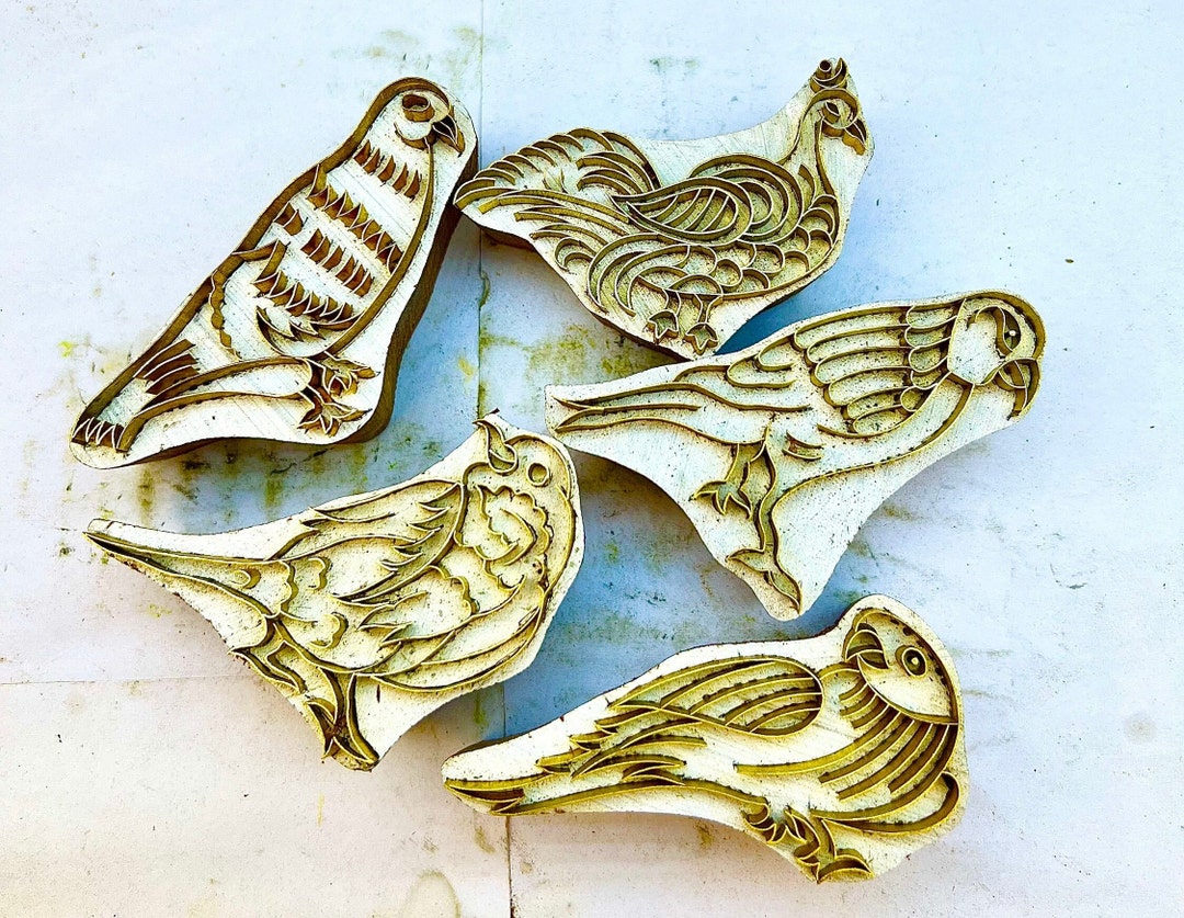 Wooden Brass Stamps for Textile Printing Clay Printing DIY Clay ...