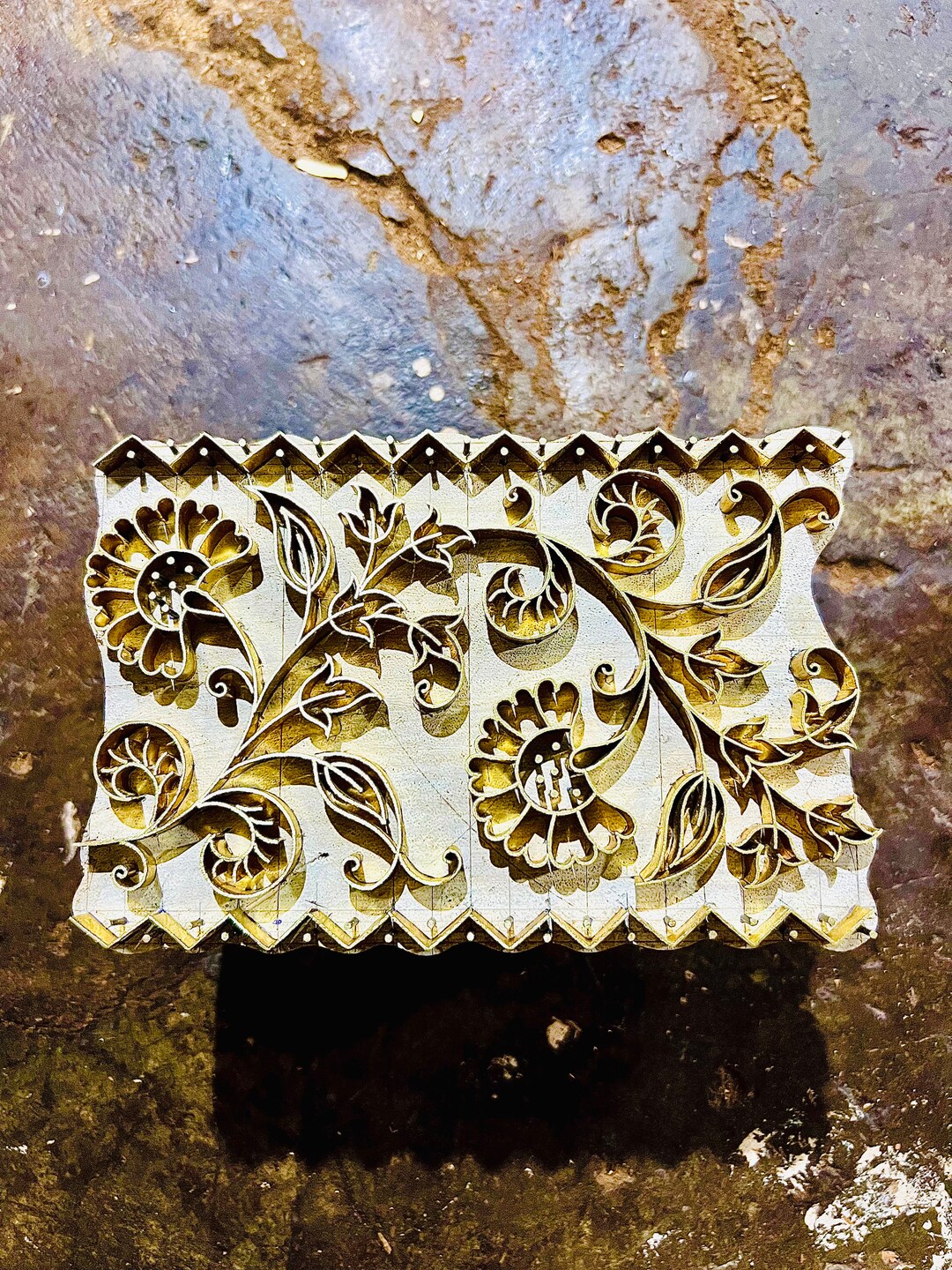 Batik Block Print Batik Printing Block Wooden Brass Batik Block Wooden ...