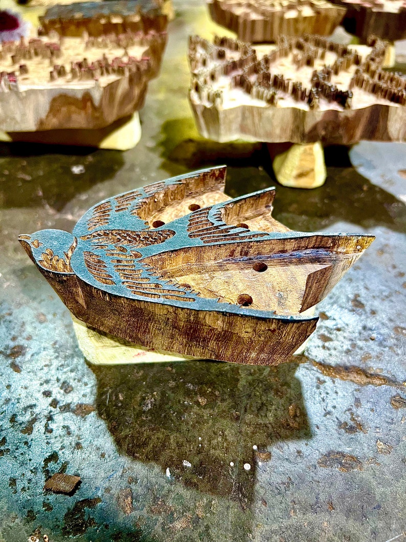 Bird Block Bird Stamp Hand Carved Block Bird Design Block Sparrow ...