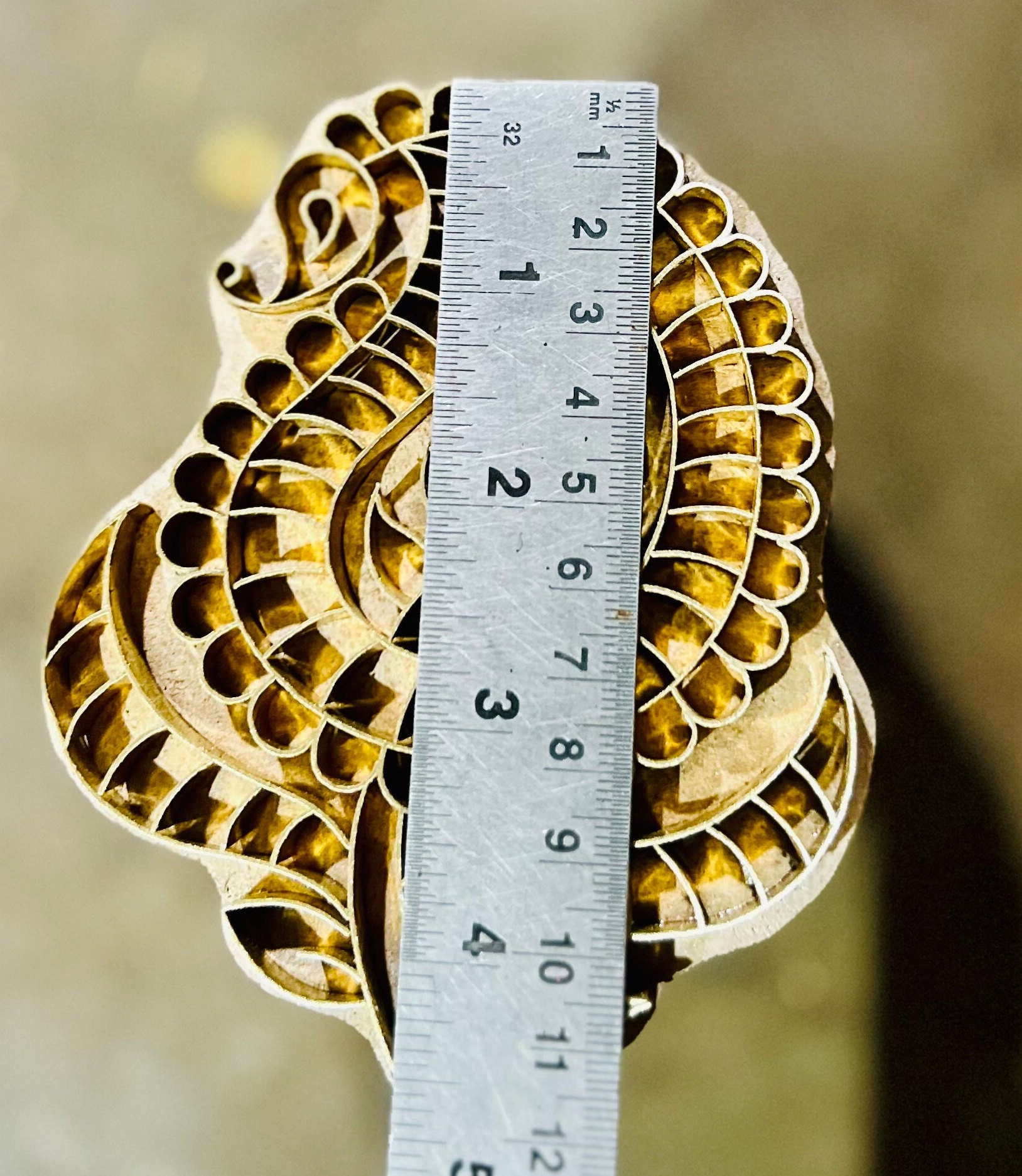 Batik Paisley Design Stamp for Batik Printing Wooden Brass Batik Stamp ...