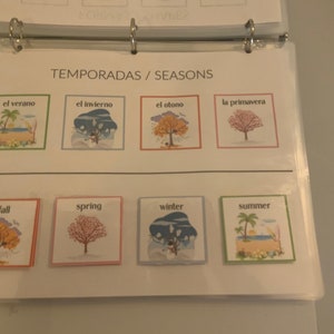 English SPANISH LEARNING BINDER for Kids, Educational Adapted Pre-k ...