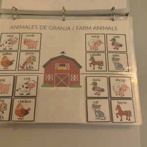 English SPANISH LEARNING BINDER for Kids, Educational Adapted Pre-k ...