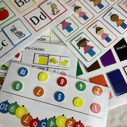 Adapted Books Pre-k Busy Quiet Book Toddler Homeschool - Etsy