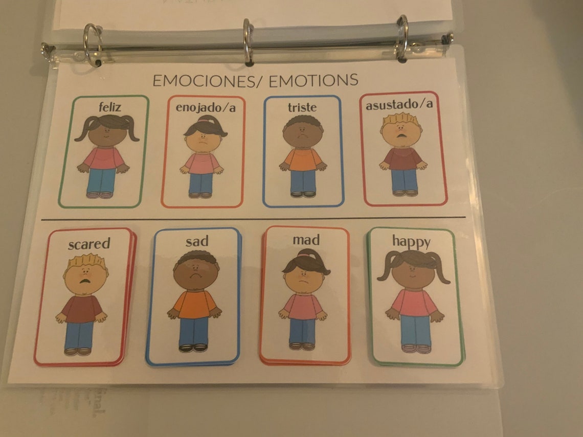 English SPANISH LEARNING BINDER for Kids Educational Adapted - Etsy