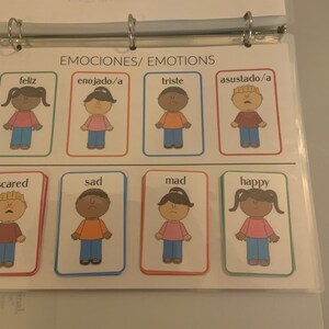 English SPANISH LEARNING BINDER for Kids, Educational Adapted Pre-k ...