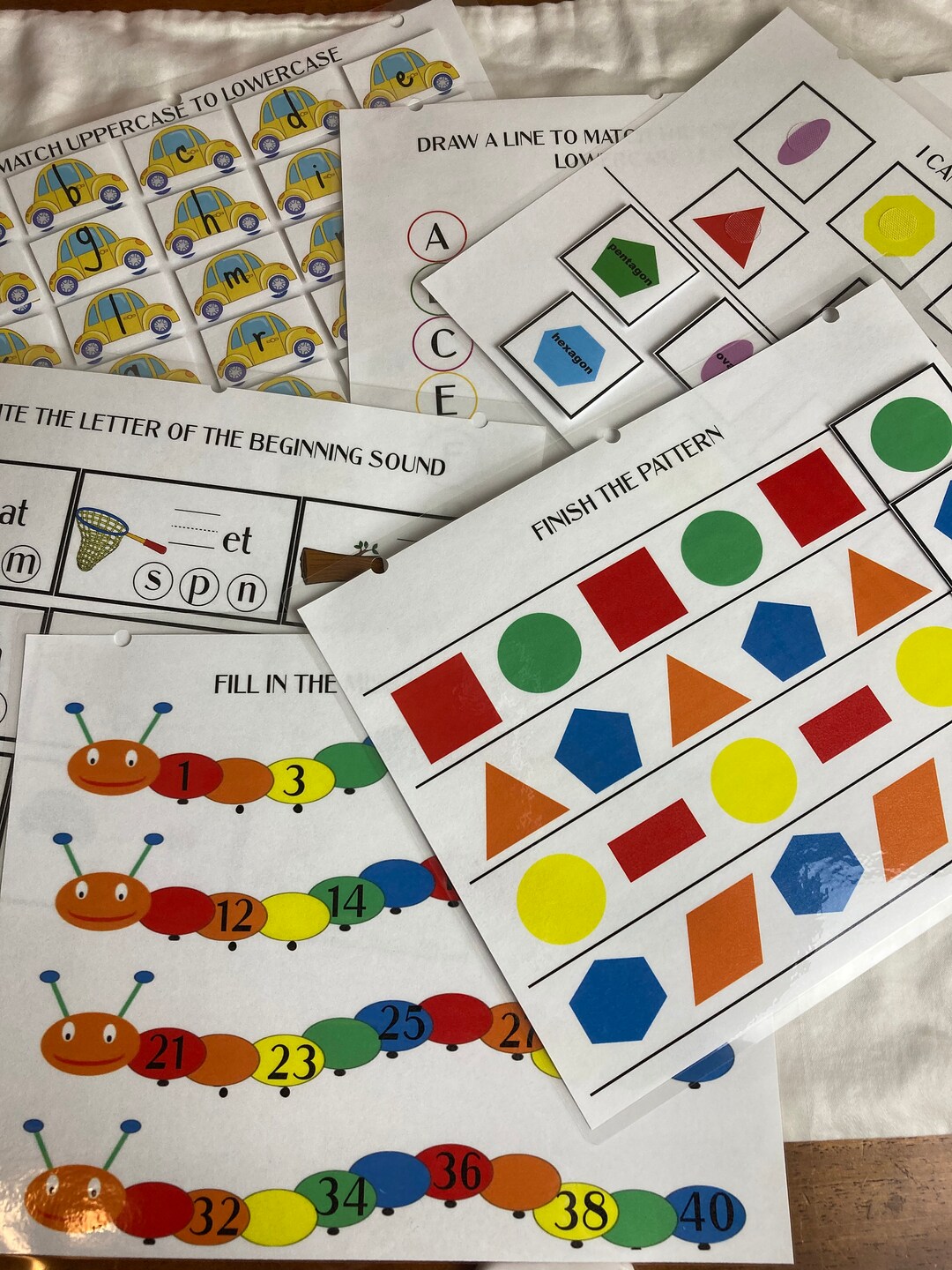 KINDERGARTEN LEARNING BINDER, Preschool Curriculum, Interactive Toddler ...