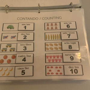 English SPANISH LEARNING BINDER for Kids, Educational Adapted Pre-k ...