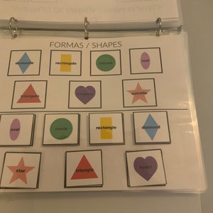 English SPANISH LEARNING BINDER for Kids, Educational Adapted Pre-k ...