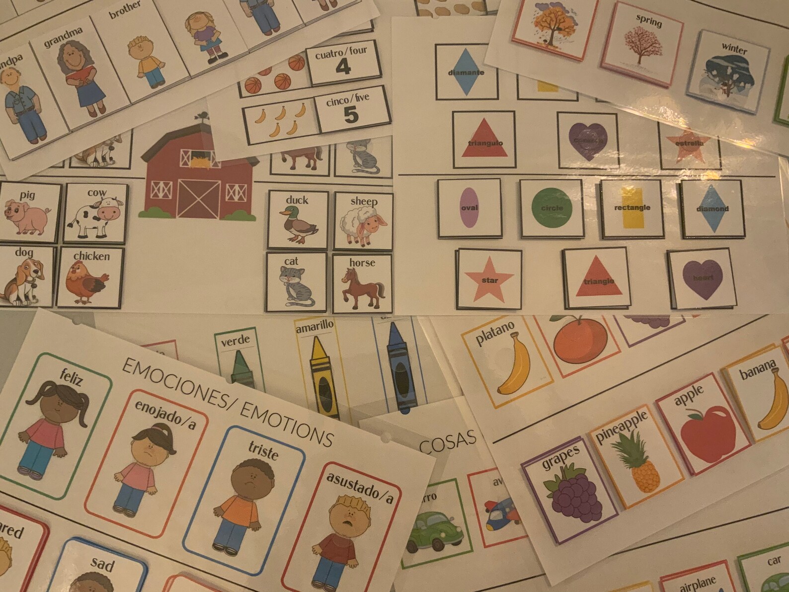 English SPANISH LEARNING BINDER for Kids, Educational Adapted Pre-k ...