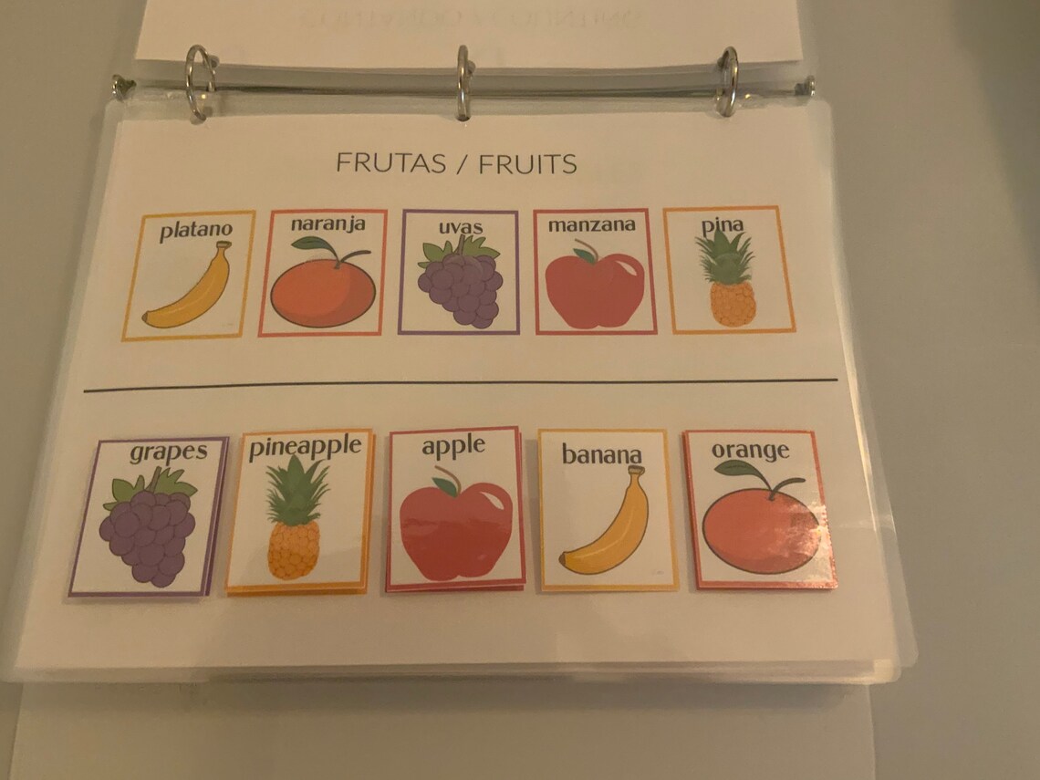 English SPANISH LEARNING BINDER for Kids Educational Adapted - Etsy