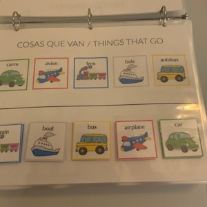 English SPANISH LEARNING BINDER for Kids, Educational Adapted Pre-k ...