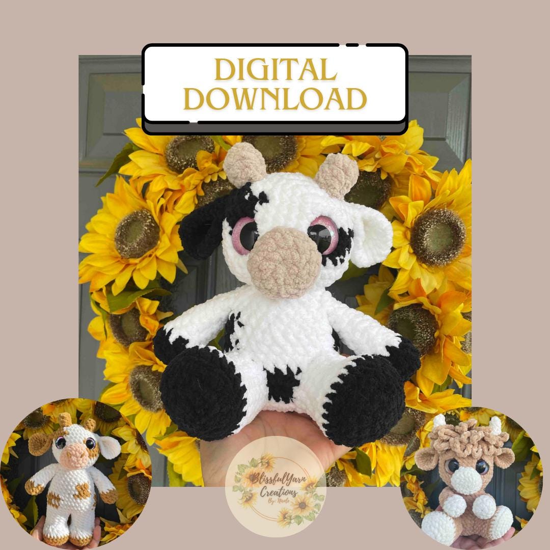 Crochet Baby Cow Patterns - Etsy
