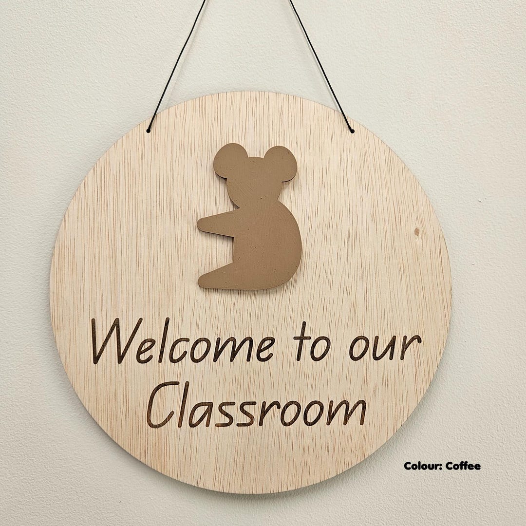 Koala Welcome to Our Classroom Sign; Classroom Sign; Teacher Sign ...