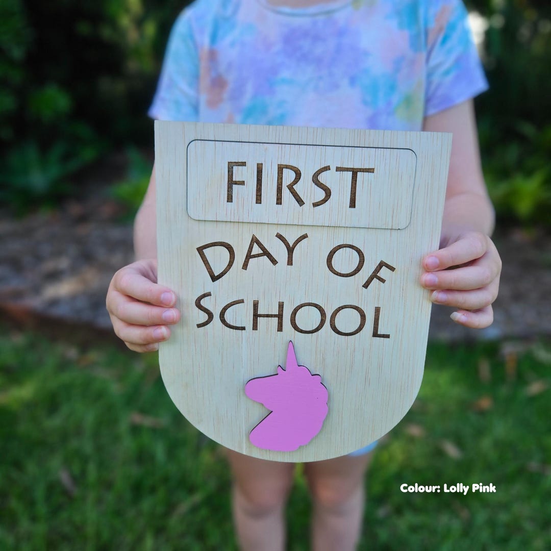 First & Last Day School Sign UNICORN - First Day of School Board ...