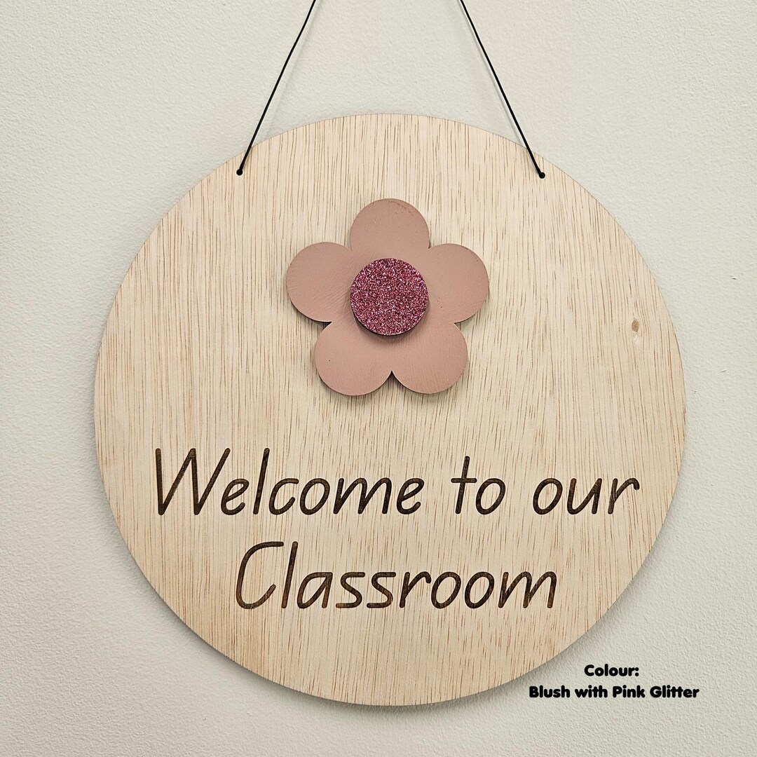 Welcome to Our Class Sign: Flower Classroom Door Decor - Etsy