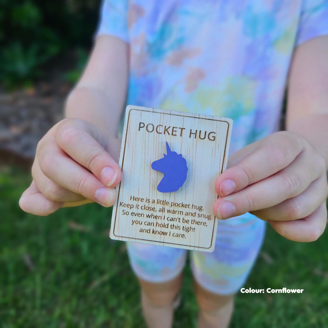 Unicorn Pocket Hug - Animal Pocket Hug, First Day of School, Worry ...