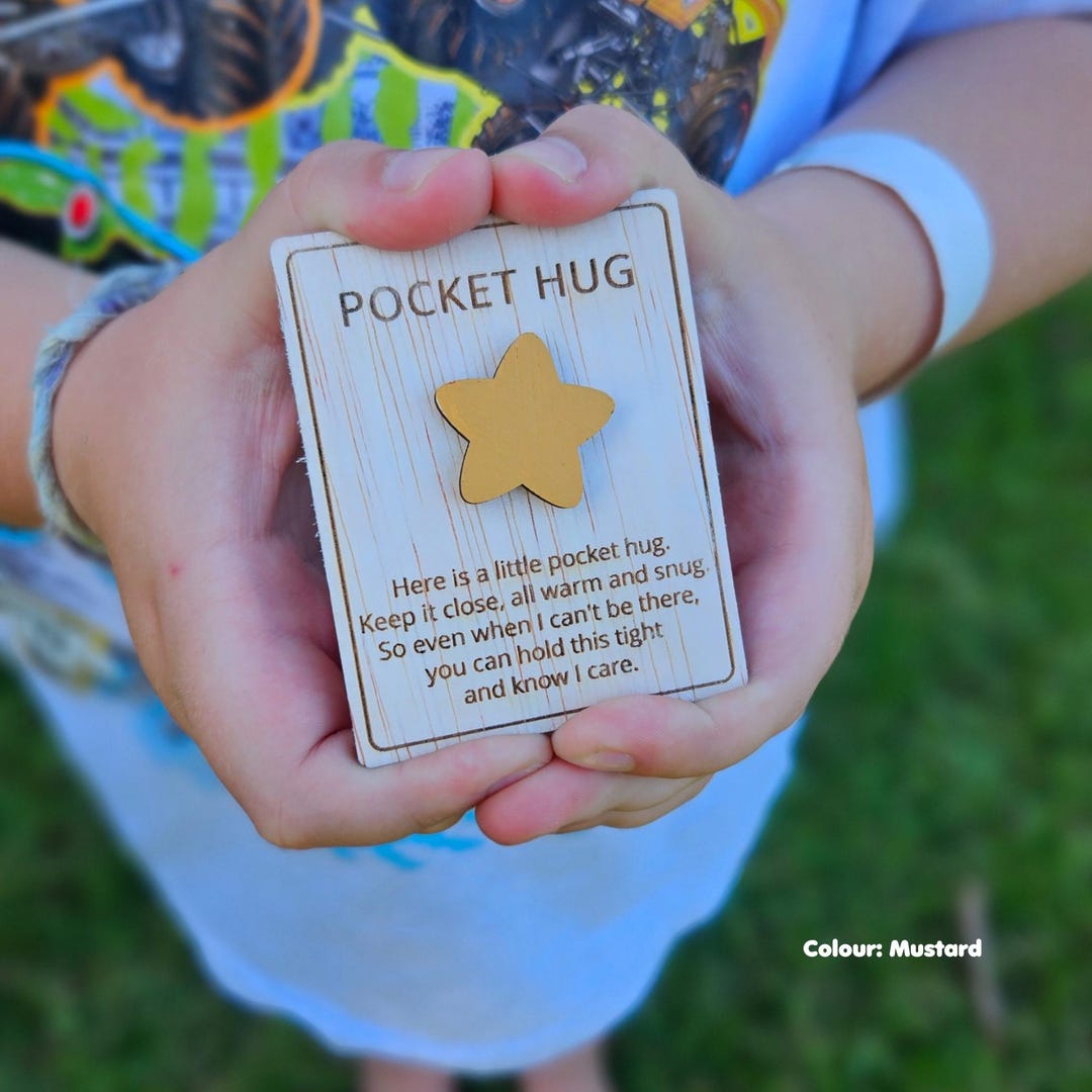 Star Pocket Hug Animal Pocket Hug, First Day of School, Worry Plaque ...