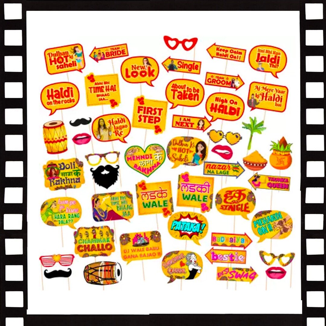 Mehandi Props for Photoshoot ,haldi Props for Bride and Family,bride to ...