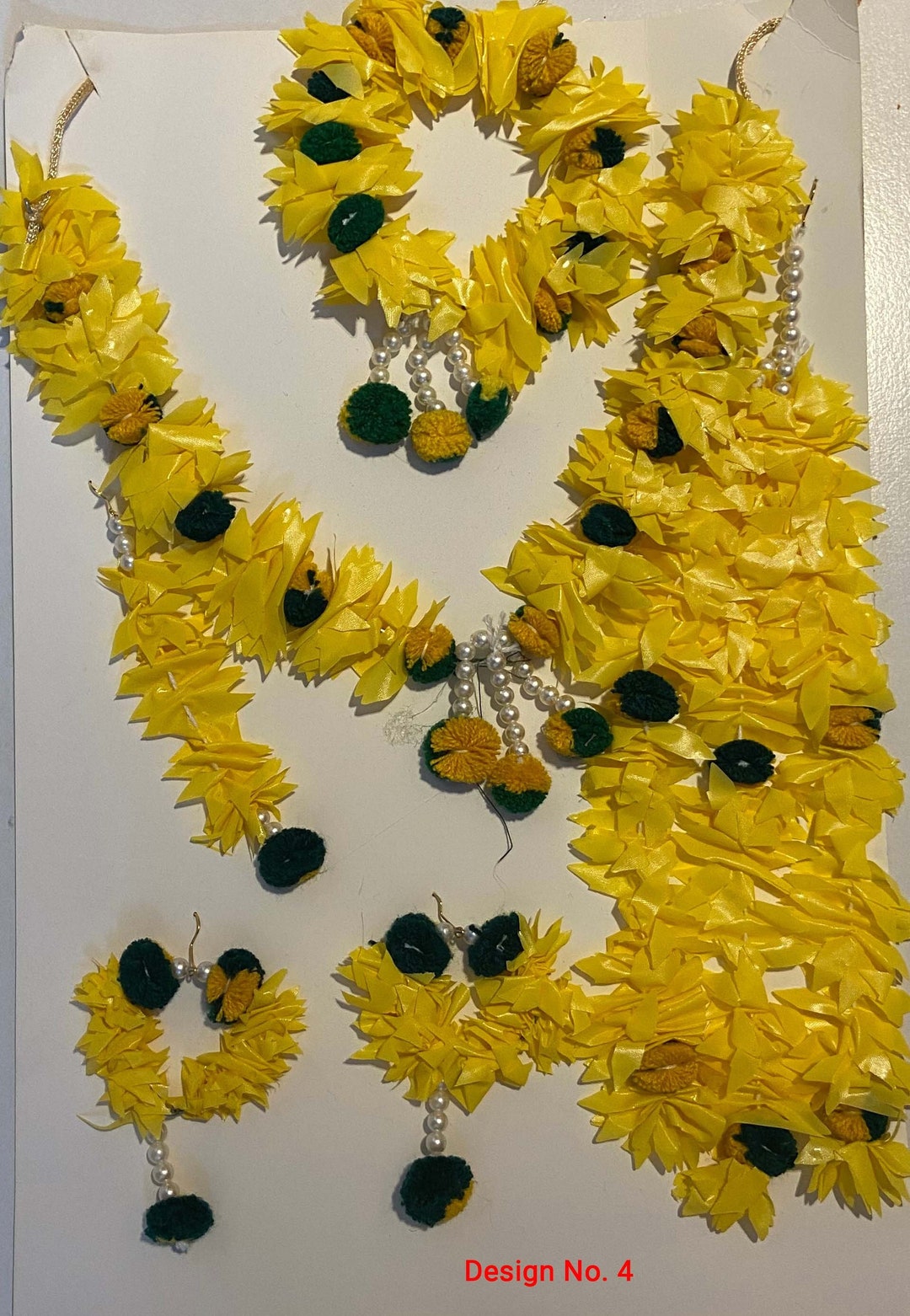 Mayon Jewellery Set Hand Jewellery Artificial Flowers Foam Mehndi Mayon ...