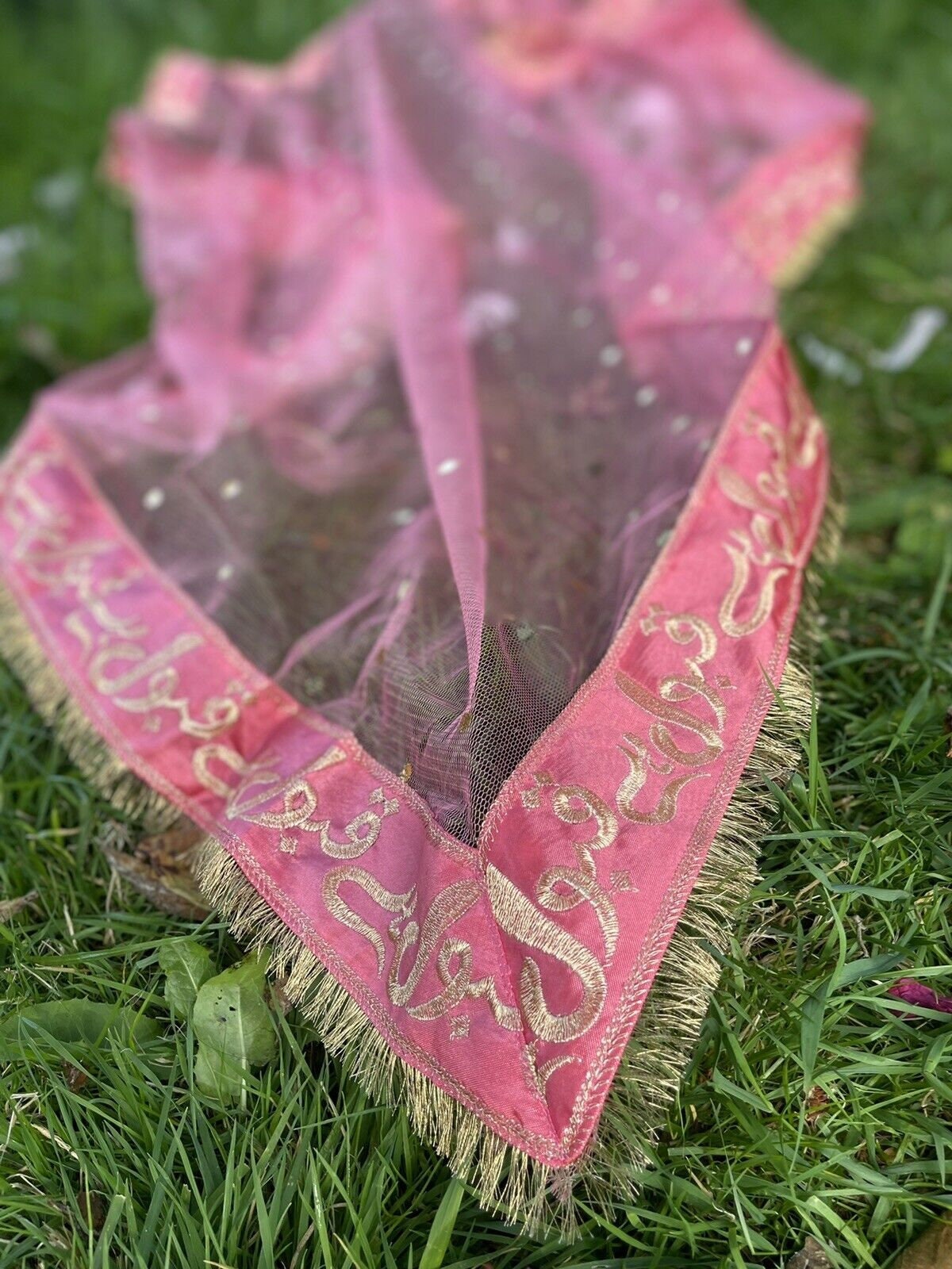 Peach Nikkah Dupatta Bridal Dupatta Qubool Hai Dupattas Bridal Entrance ...