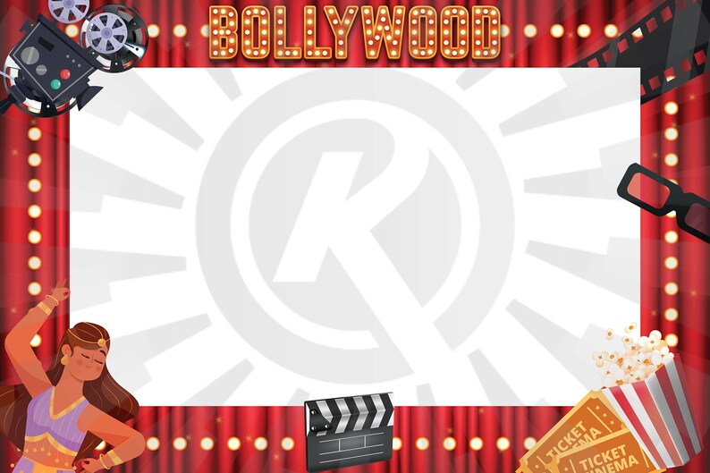 Selfie Photo Booth Frame Printable Photo Prop Movie Frame Themed Indian ...