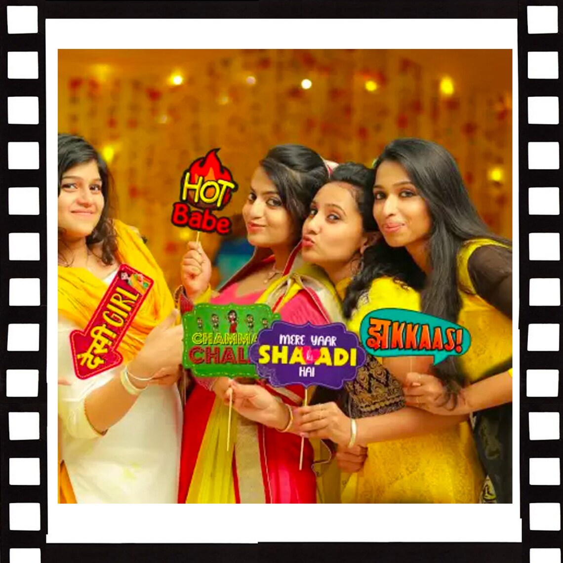 Wedding Photo Booth Props Funny Bridal Party Photo Props Selfie Fun ...