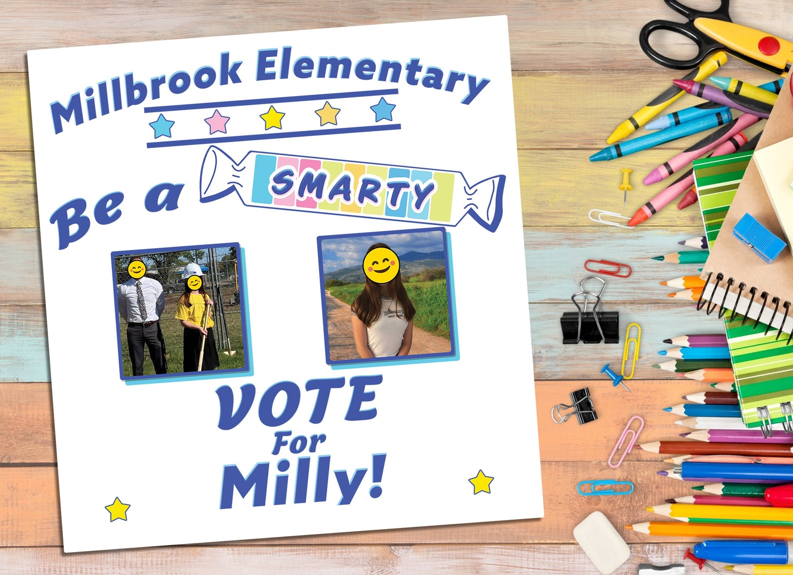Be a Smarty - School Student Council Campaign Posters Design *PS ...