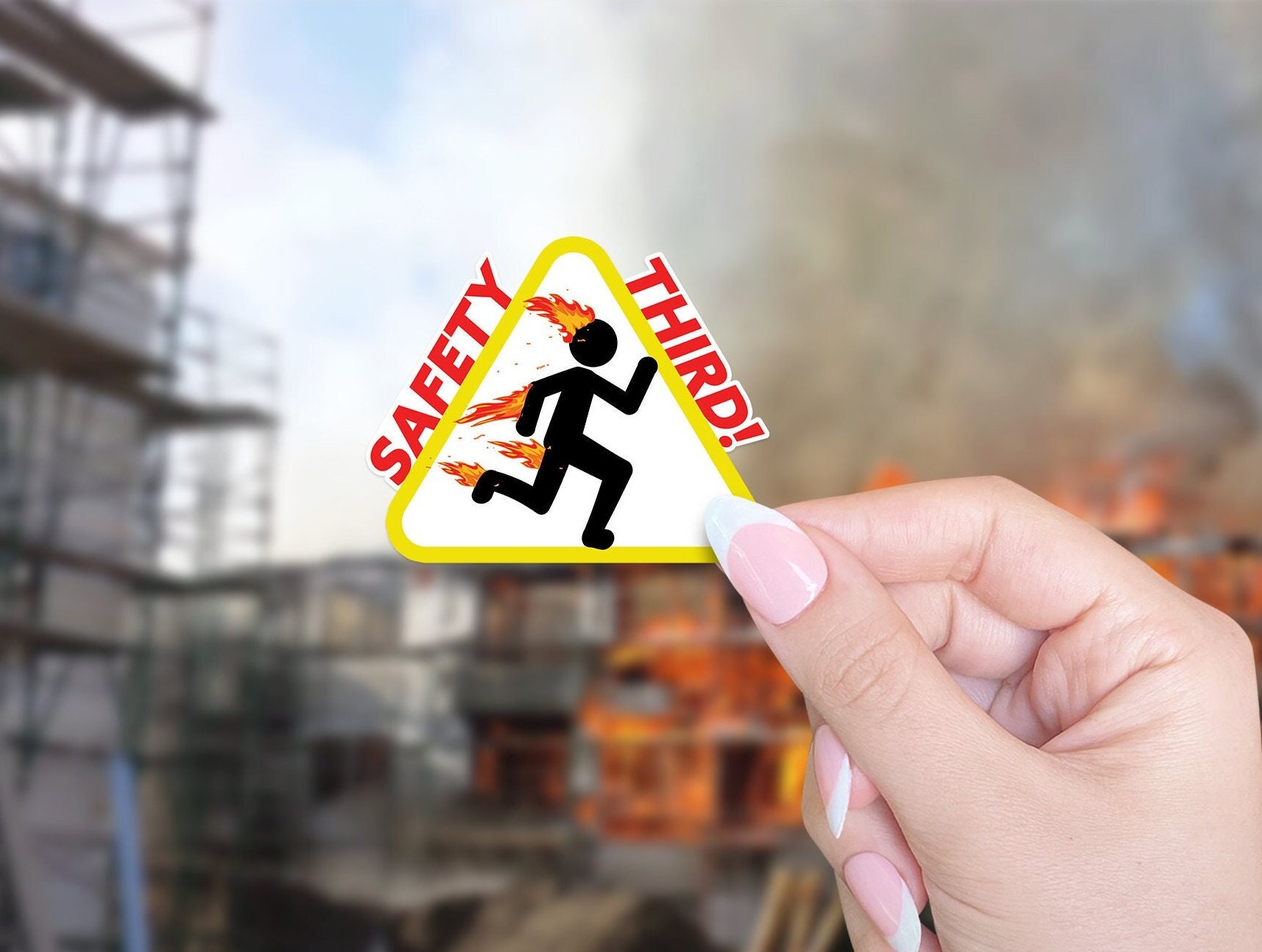 Safety Third Vinyl Sticker Toolbox Sticker Lunchbox - Etsy