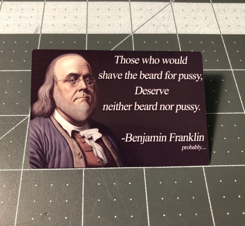 Fake Benjamin Franklin and George Washington Quotes Vinyl - Etsy