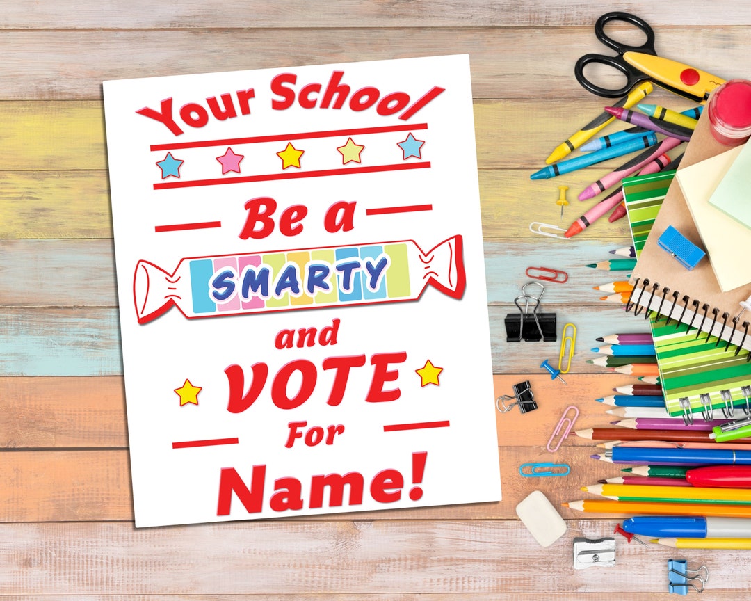 Be a Smarty - School Student Council Campaign Posters Design *PS ...