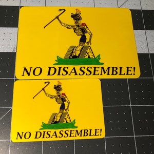 NO Disassemble Johnny 5 - 80’s Movie Gadsden Flag -vinyl Sticker ...