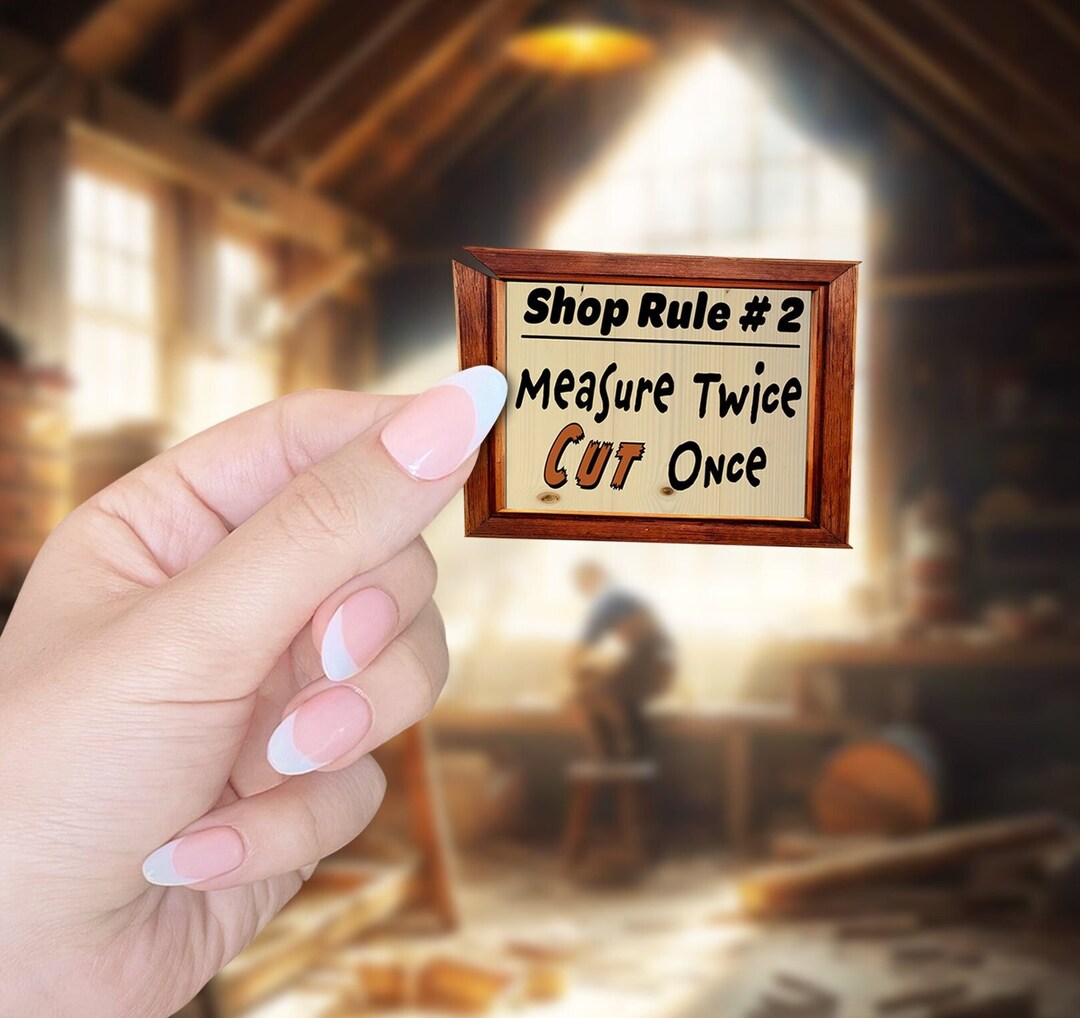 Measure Twice Cut Once! - Vinyl Sticker - NOT Paper - Water Bottle ...