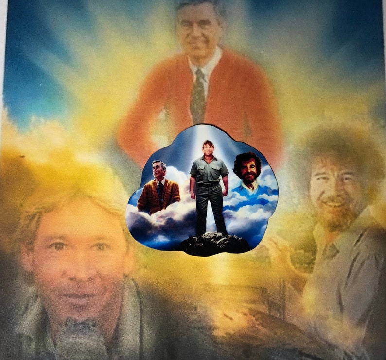 Holy Trinity of Wholesomeness Bob Ross Mr. Rogers Steve - Etsy