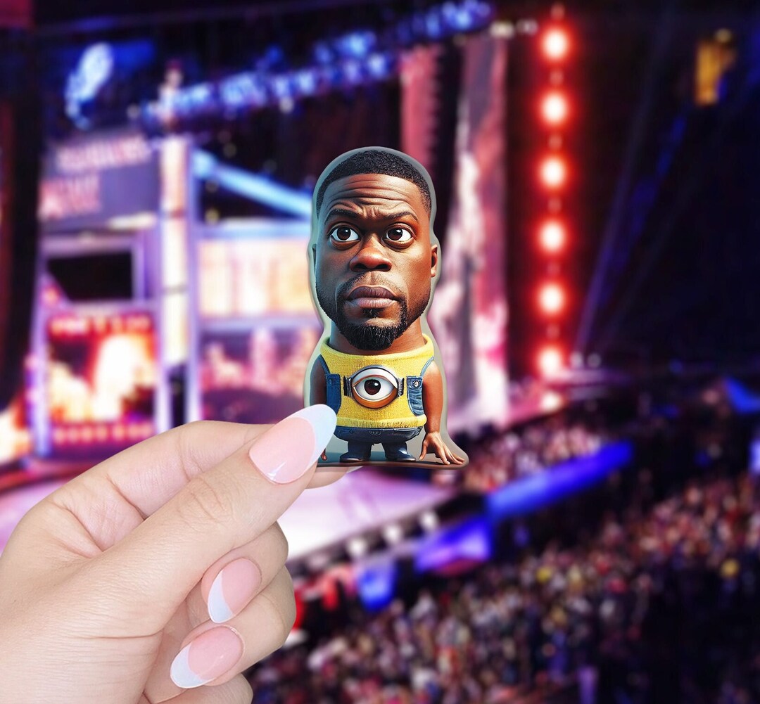 Kevin Hart as a Minion, Sticker - Water Bottle Sticker - Laptop Sticker ...