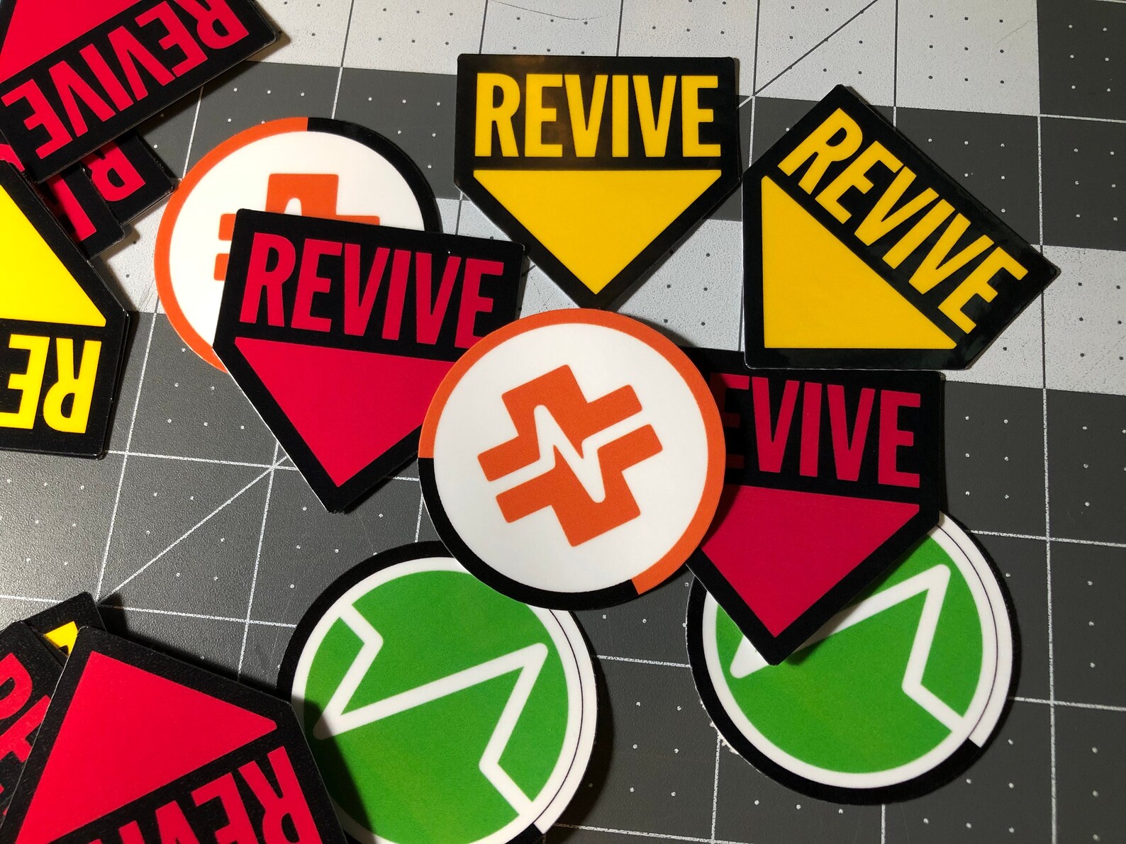 Revive Icon Sticker Red Yellow and More Water Bottle - Etsy