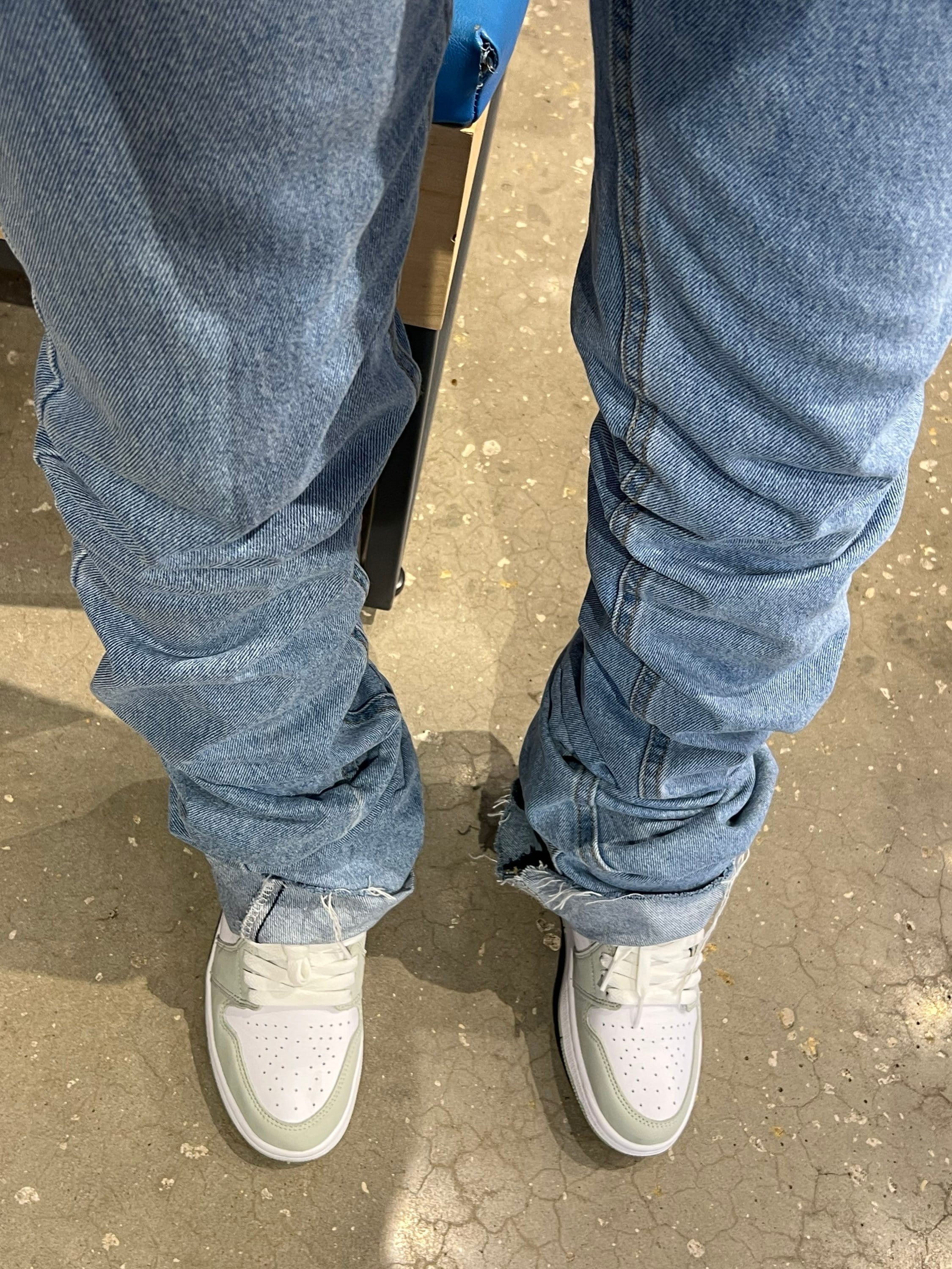 Blue Denim Stacked Jeans - Made to Order - Etsy