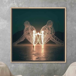 Two People Turning Their Backs on Each Other at Burning Man - Etsy